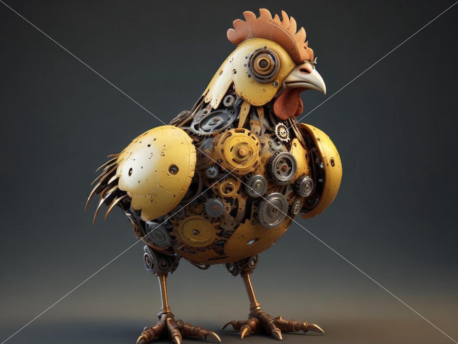 Steampunk Rooster Wall Art Comes in Canvas Print, Acrylic Print and ...