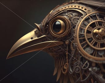 Steampunk Rooster Wall Art Comes in Canvas Print, Acrylic Print and ...