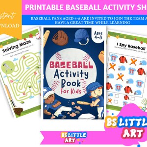 Baseball Printable Activity Bundle With Coloring Pages, Word Searches ...