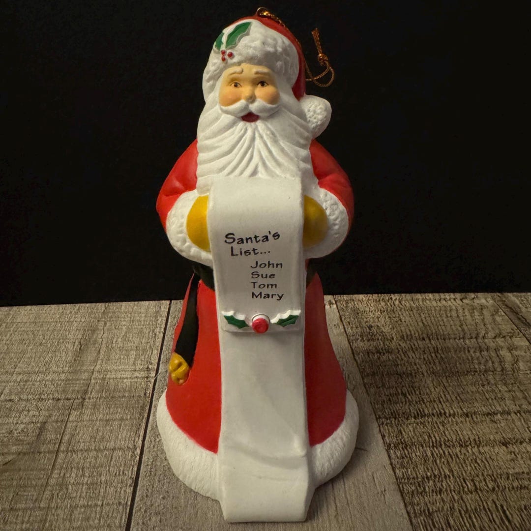 Talking Santa Vintage Avon Christmas Ornament - Etsy