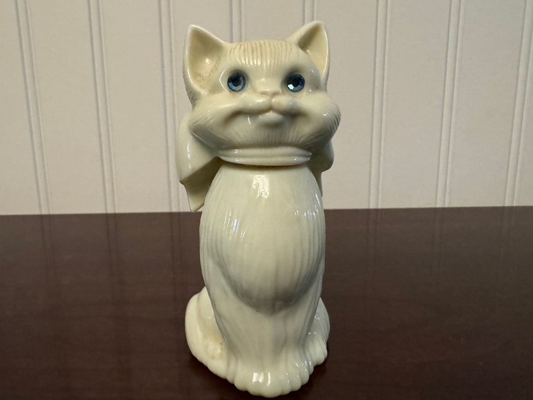 Vintage Avon White Cat Perfume Bottle - Etsy