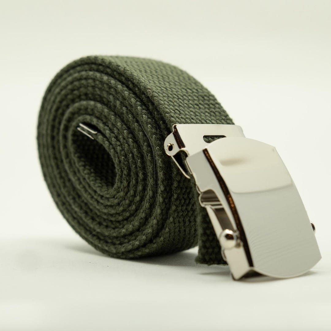 Custom Size Canvas Web Belt – Military Style, Adjustable Buckle - Etsy