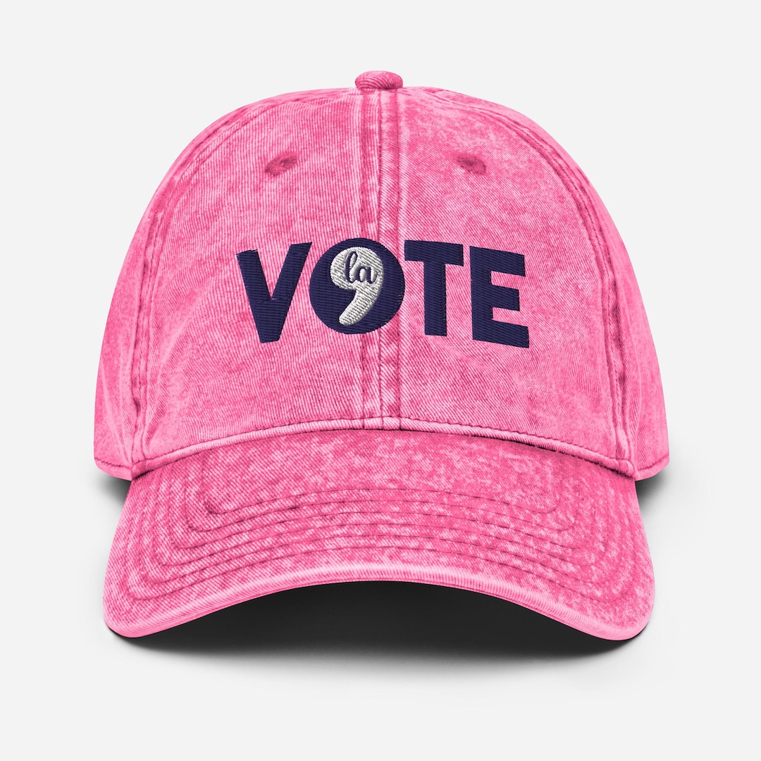 Comma La Vote, Kamala Harris Hat, Anti Trump, Leftist, Embroidered ...