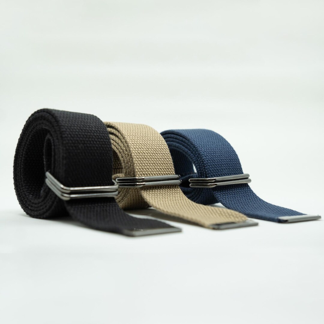 Custom Size Square D Ring Belt - 1.5" Canvas Web Belt - Adjustable No ...