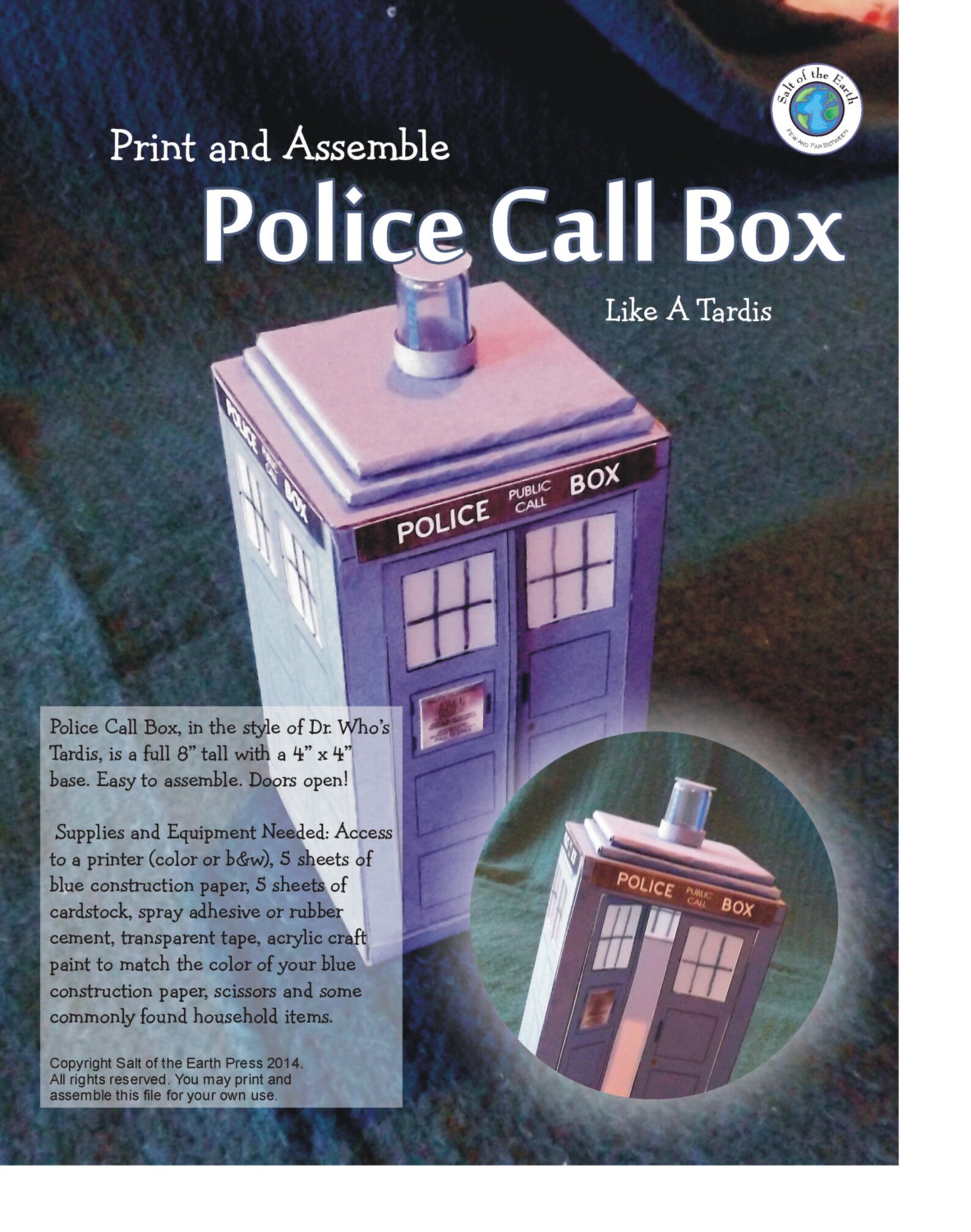 Police Call Box - Printable Instant Download - Etsy