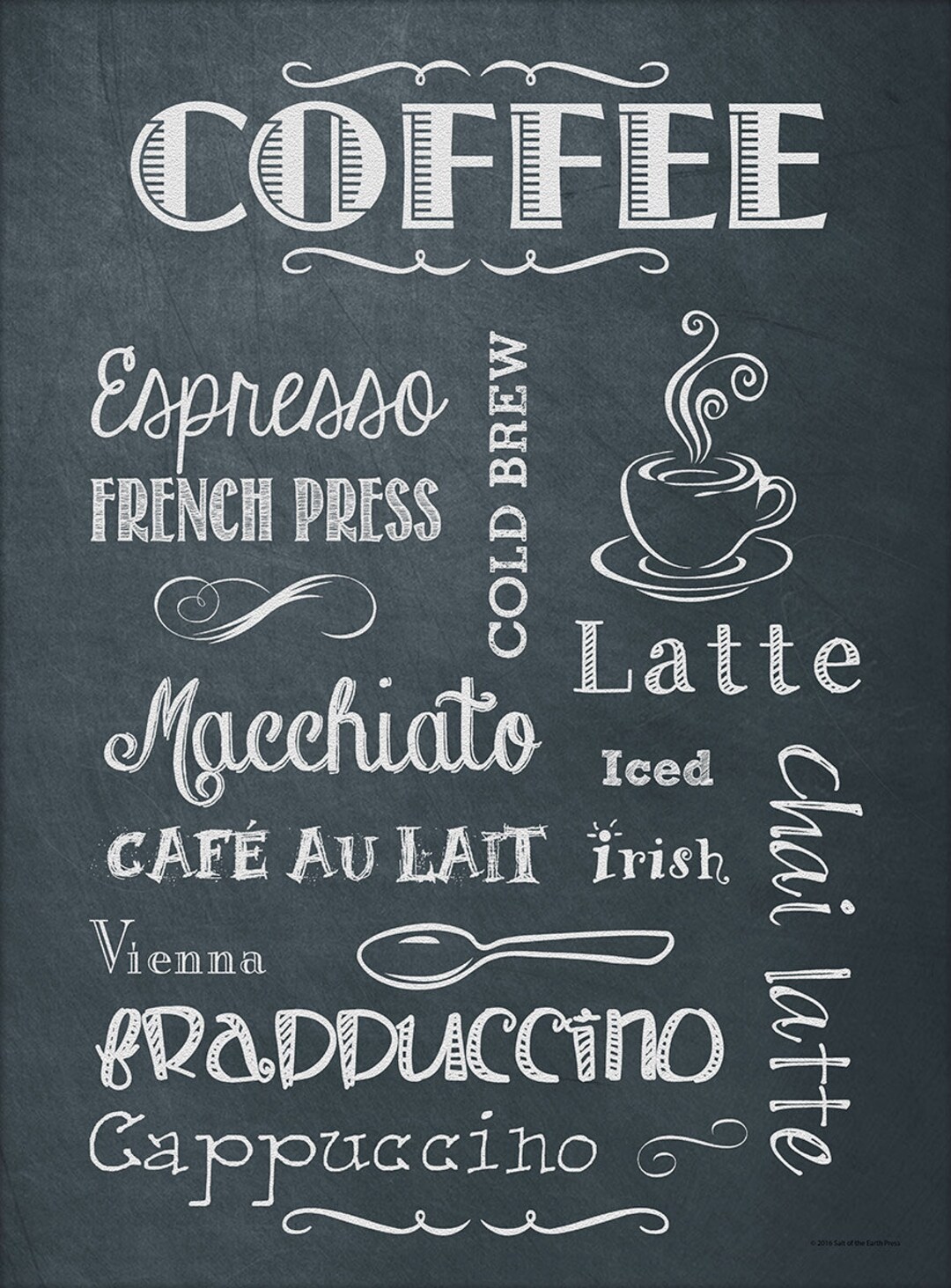 Coffee Poster for Your Coffee Bar - Instant Download to Print at Any ...