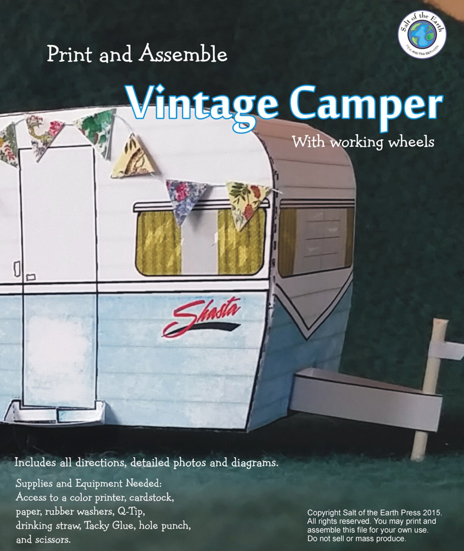 Vintage Shasta Camper Model for a Fairy Garden or Miniature Scene ...