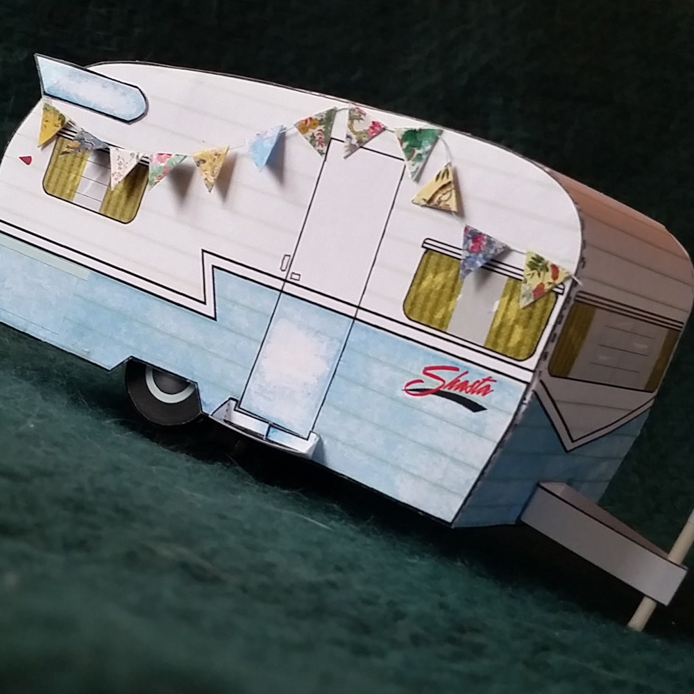 Vintage Shasta Camper Model for a Fairy Garden or Miniature Scene ...