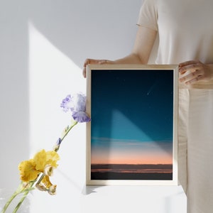 Comet Neowise Print | Celestial Artwork | Night Sky Wall Art ...