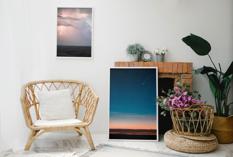 Comet Neowise Print | Celestial Artwork | Night Sky Wall Art ...