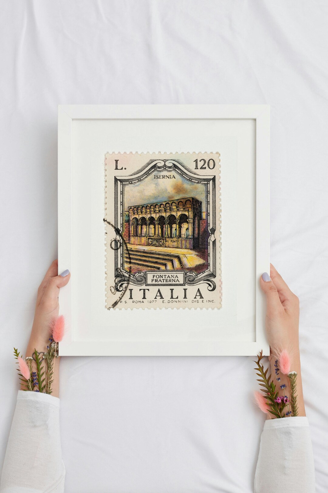 Vintage Italian Postage Stamp Print | Architecture Design Print ...