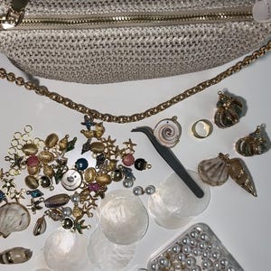 Boho Beach Shell Purse - Handmade Seashell Handbag - Pearl Shoulder Bag ...