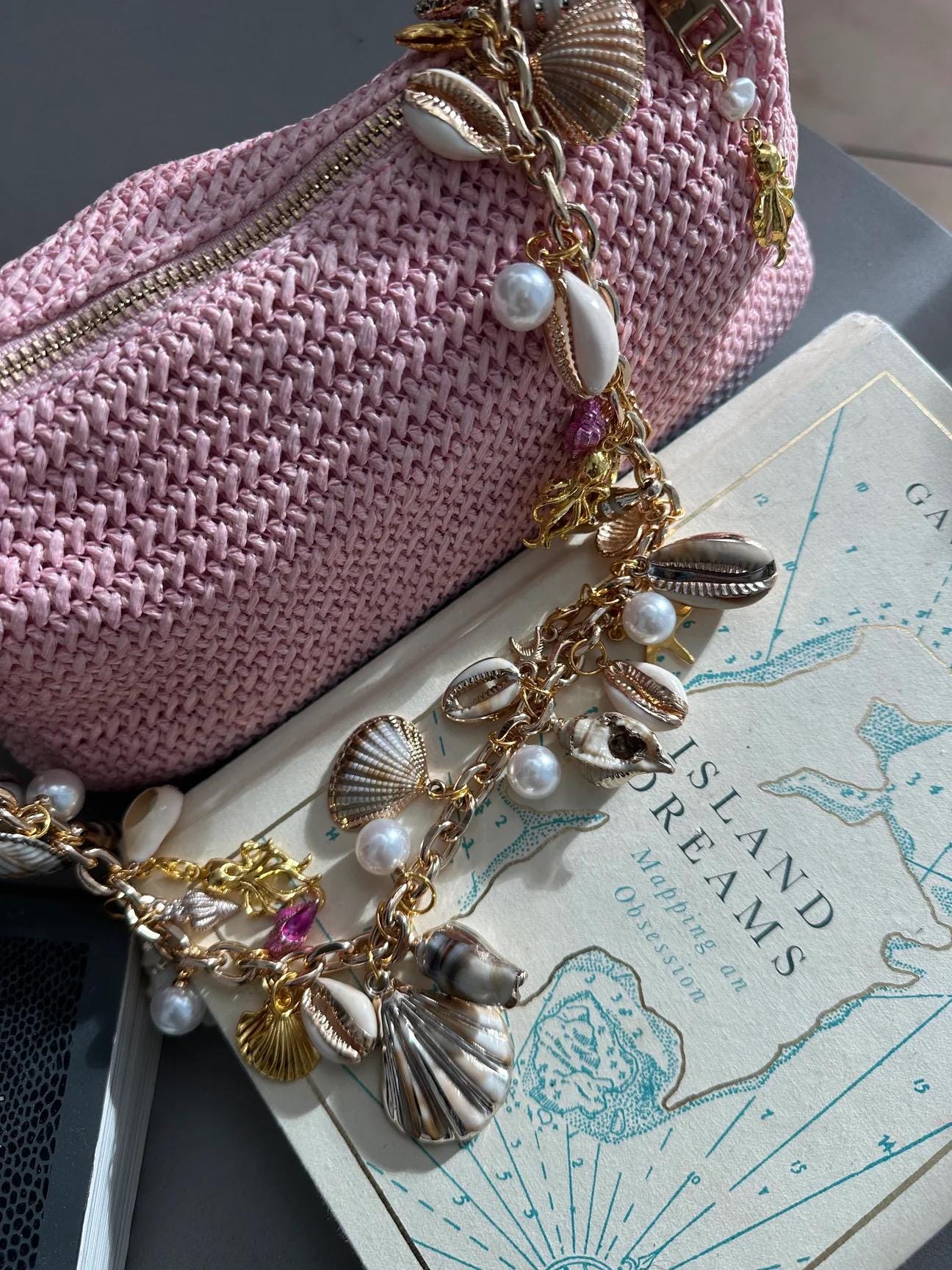 Boho Beach Shell Purse - Handmade Seashell Handbag - Pearl Shoulder Bag ...