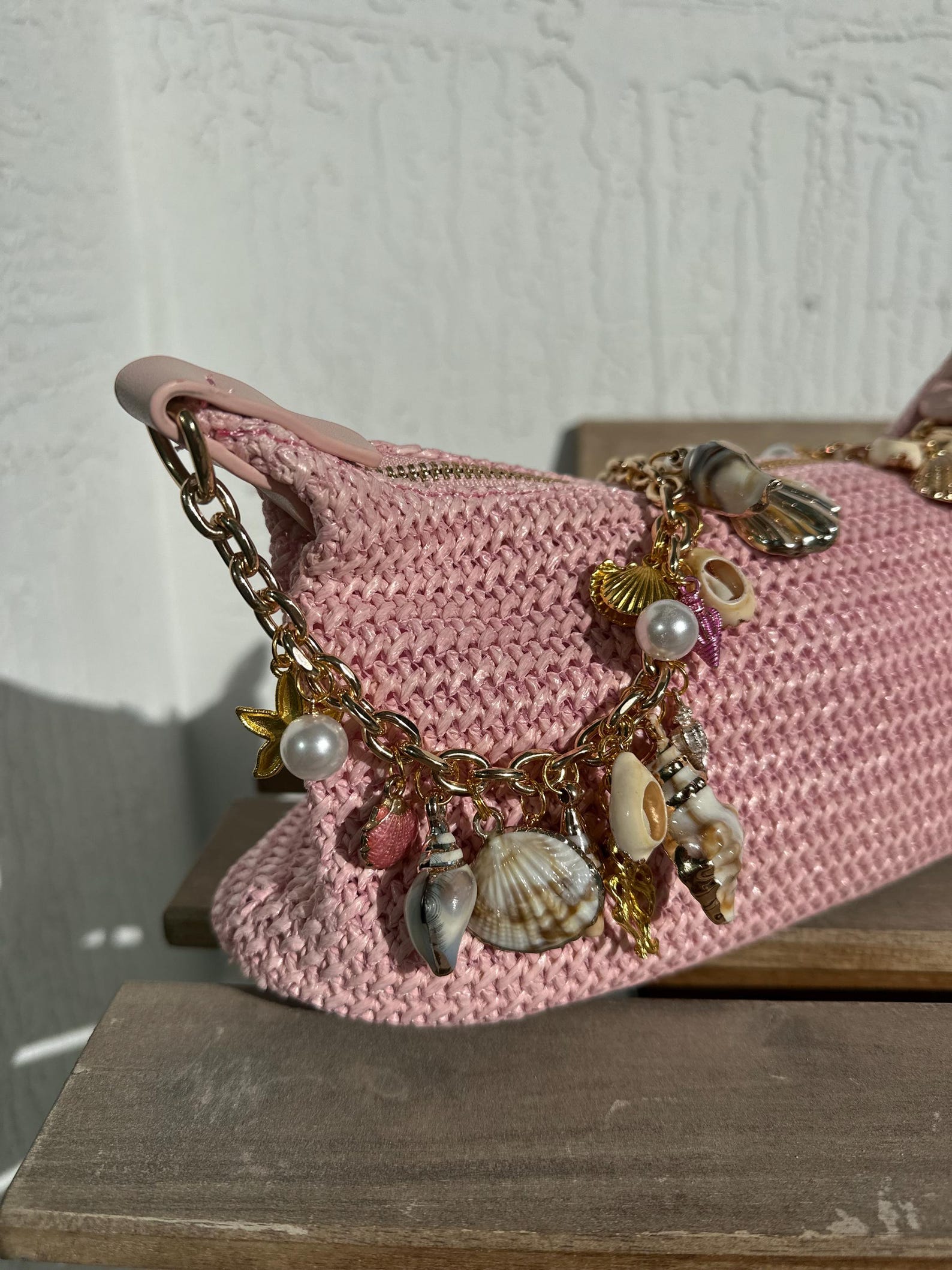 Boho Beach Shell Purse - Handmade Seashell Handbag - Pearl Shoulder Bag ...