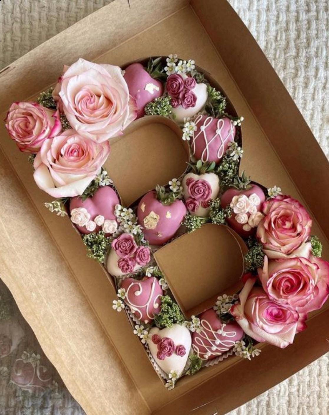 Chocolate Strawberry Letter Boxes for Birthday or Anniversaries - Etsy