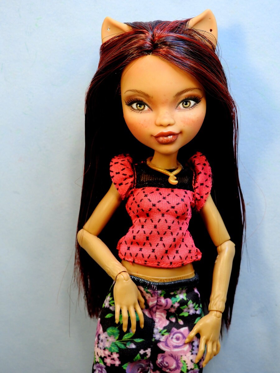 Monster Doll Clawdeen With Repaint Reroot Custom OOAK Karaleigh - Etsy