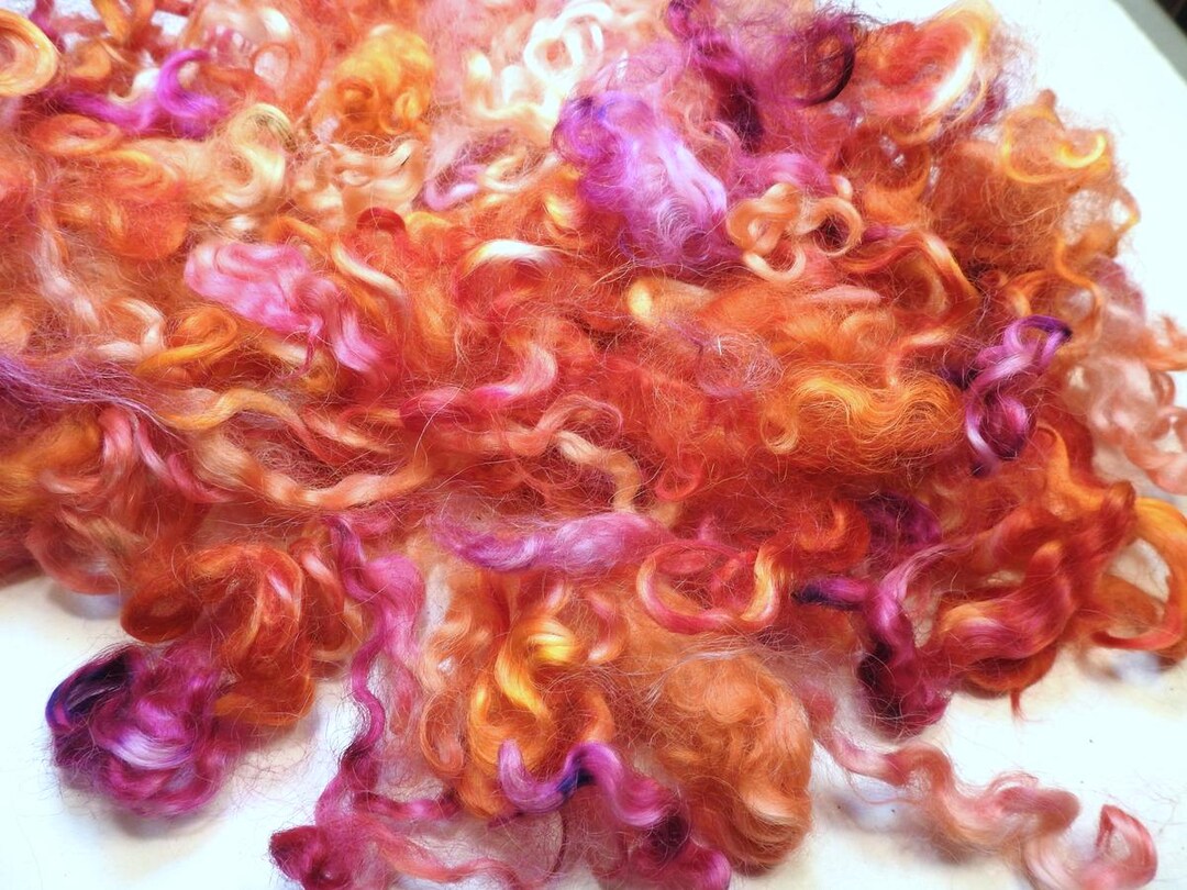 Cotswold Wool Locks Separated Dyed 1.5 + Oz Spinning Felting #66-67 ...