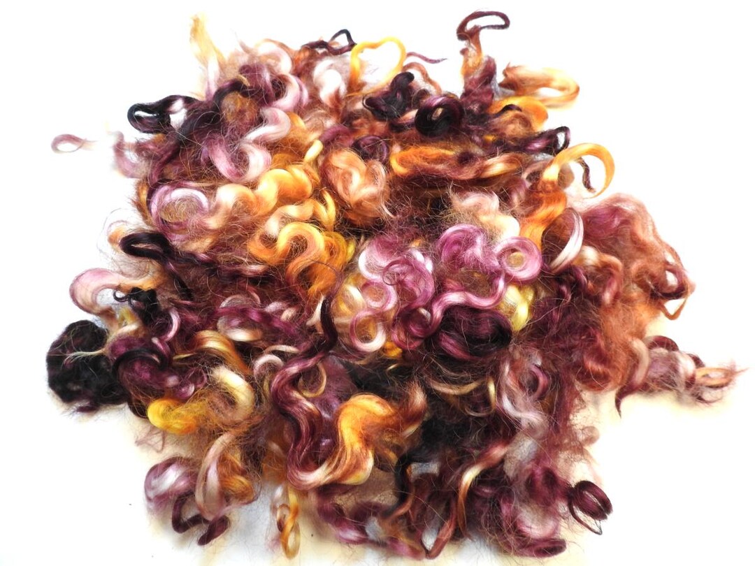 Cotswold Wool Locks Separated Dyed 1 Oz Spinning Felting #56 Mauve ...