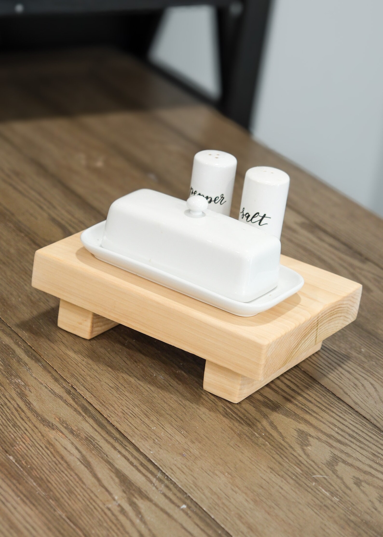 Rustic Poplar Wood Riser | Farmhouse Style Riser | Plant Stand | Wooden ...