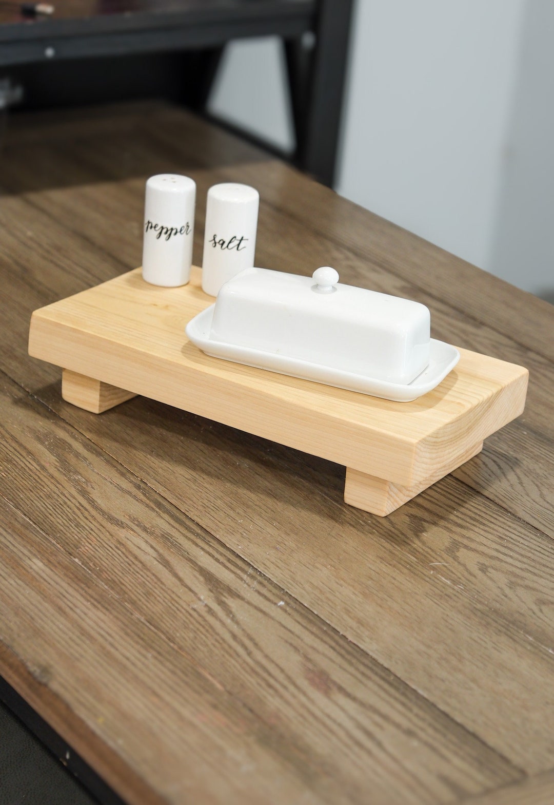 Rustic Poplar Wood Riser | Farmhouse Style Riser | Plant Stand | Wooden ...