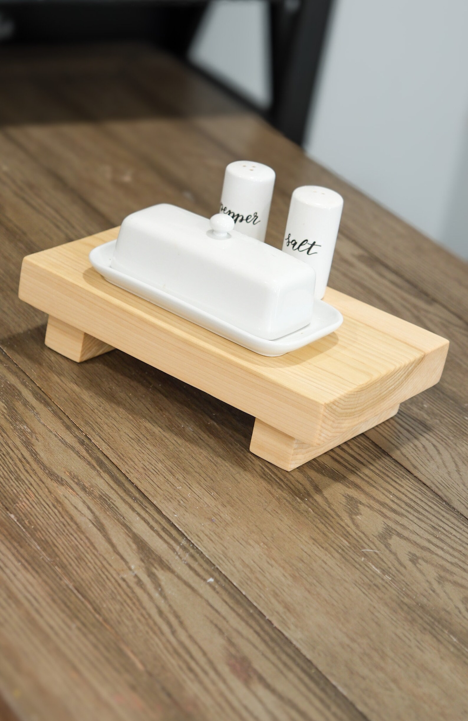 Rustic Poplar Wood Riser | Farmhouse Style Riser | Plant Stand | Wooden ...