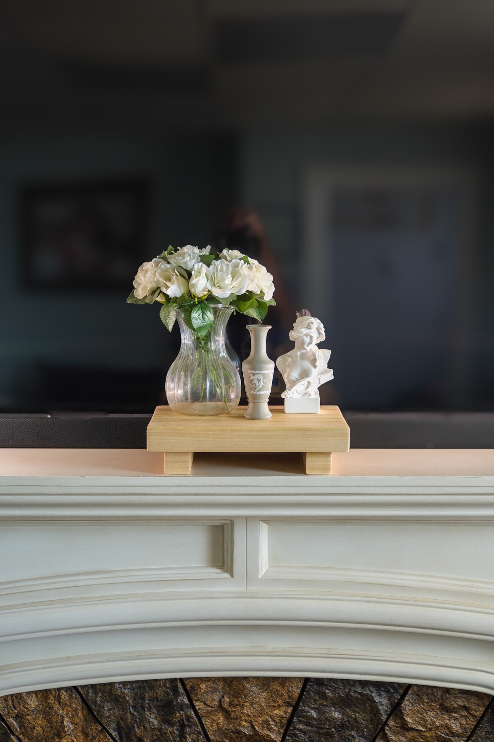 Rustic Poplar Wood Riser | Farmhouse Style Riser | Plant Stand | Wooden ...