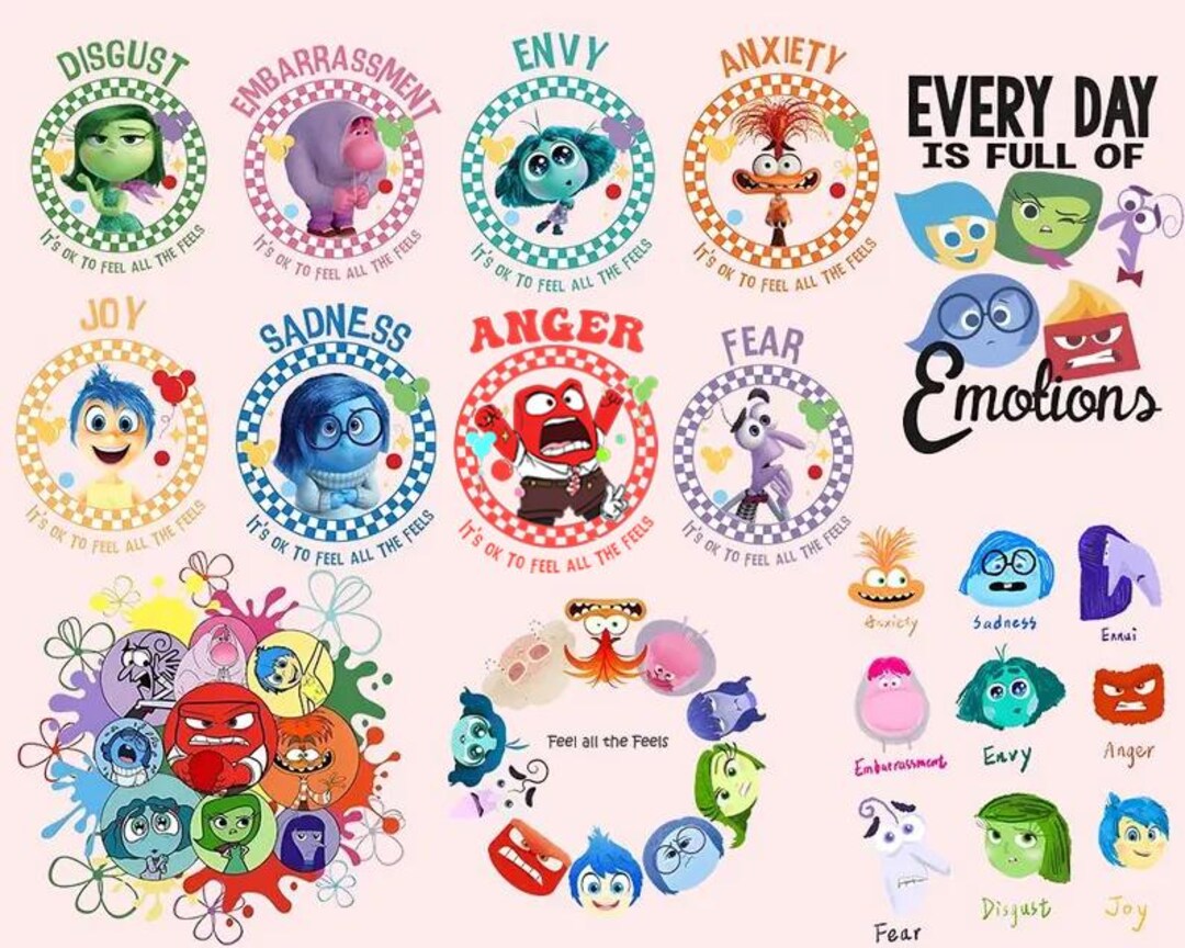 Bundle Inside Out 2, It's Okay to Feel All the Feels Png, Inside Out ...