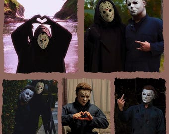 Bundle Vintage Scream Halloween Heart Hands Png, Michael Myers Png ...