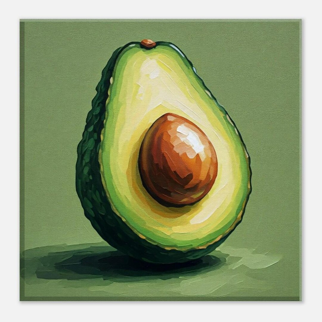 Avocado Canvas Print: Modern Kitchen Wall Art (20x20 Cm) - Etsy