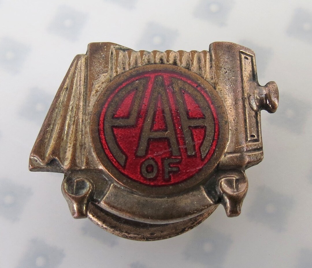 Vintage Enamel P.A. of A. Bellows Camera Button Pin With Twist on Back ...
