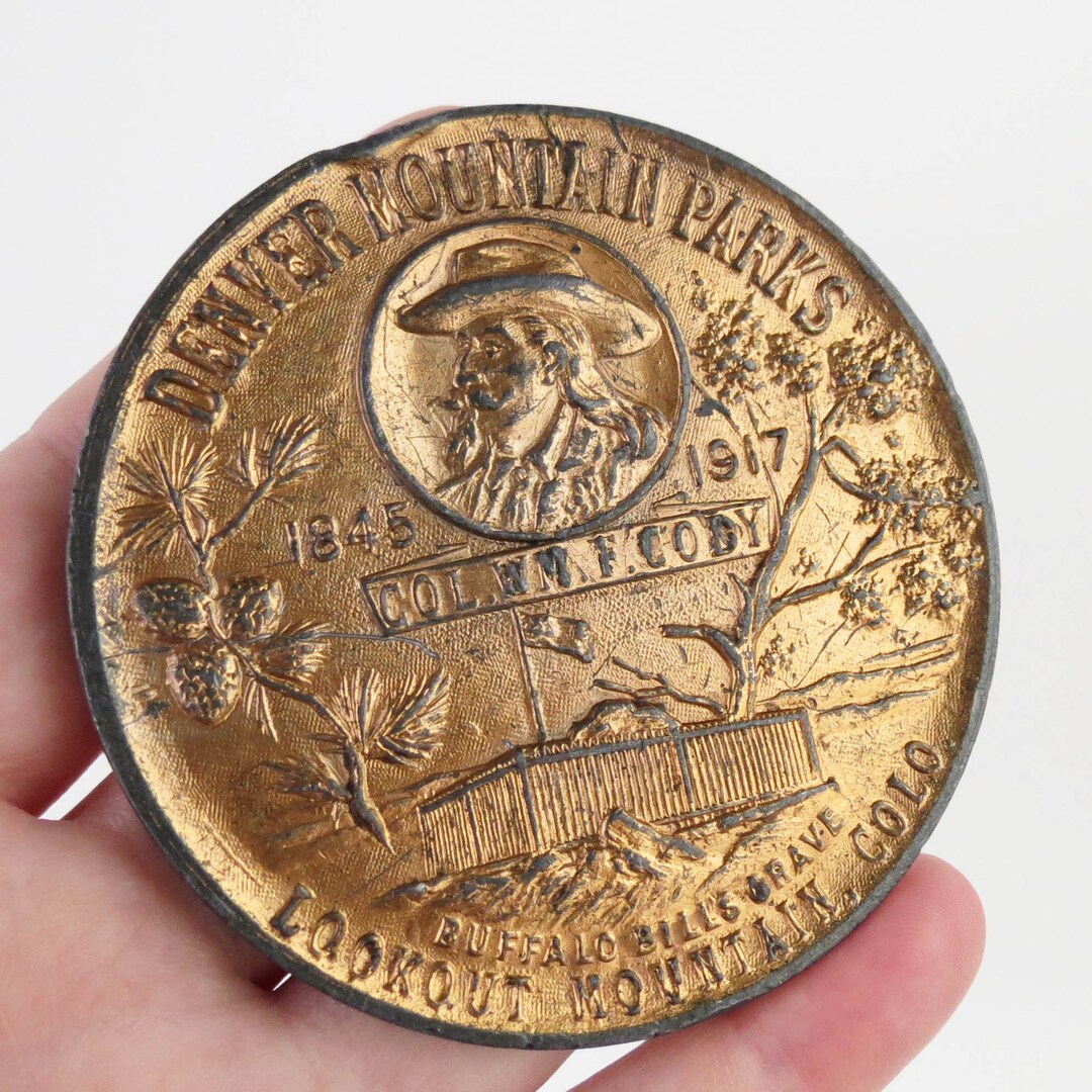 Vintage Penny Style Medal Plaque for Denver Rocky Mountain Parks With ...