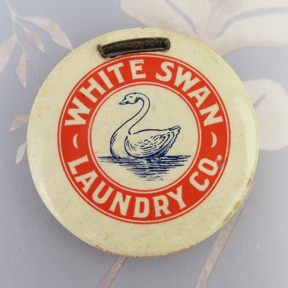 Antique 1900s White Swan Laundry Co. advertising cell… - Gem