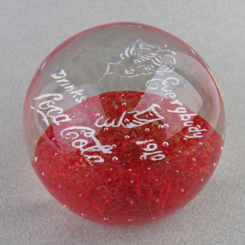 Antique Coca Cola Handblown Glass Paperweight - 1910 - Etsy