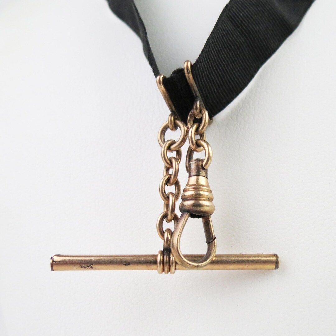 Antique Gold Filled Pocket Watch Toggle W/ Foster & Bailey Swivel Clasp ...
