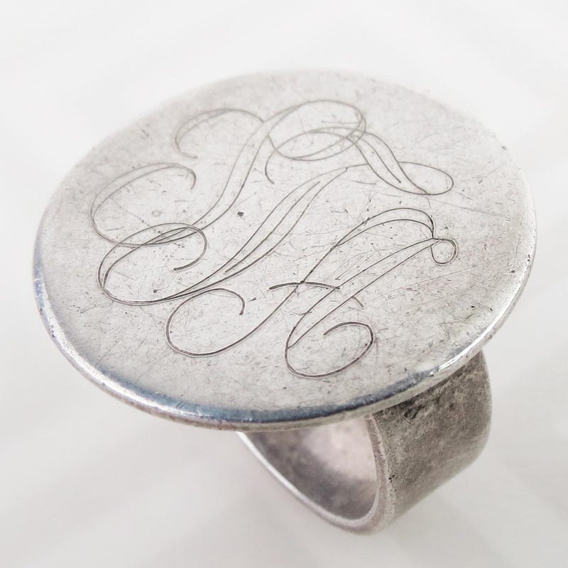 Monogram Ring - Etsy