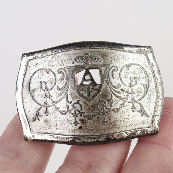 Western Silver Letter Belt Buckle - Etsy