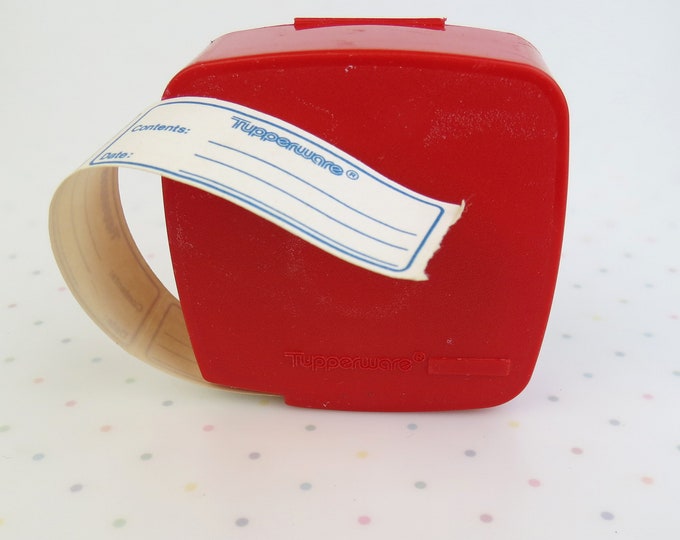 Vintage Tupperware Label Dispenser With Approx Half of a Roll of Labels ...