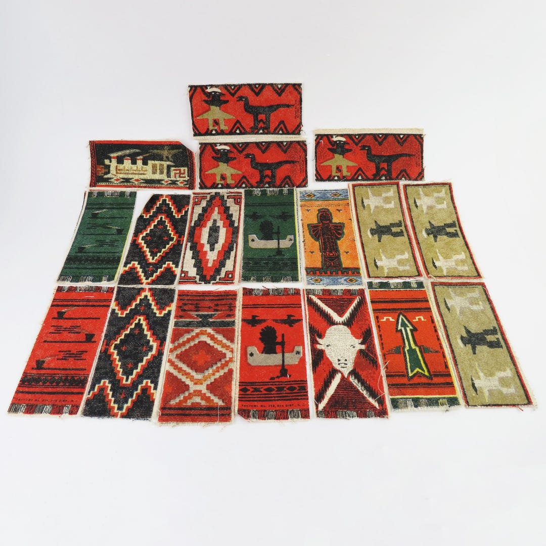 18 Antique 1910s Tobacco Rugs Cigarette Inserts With Native American ...