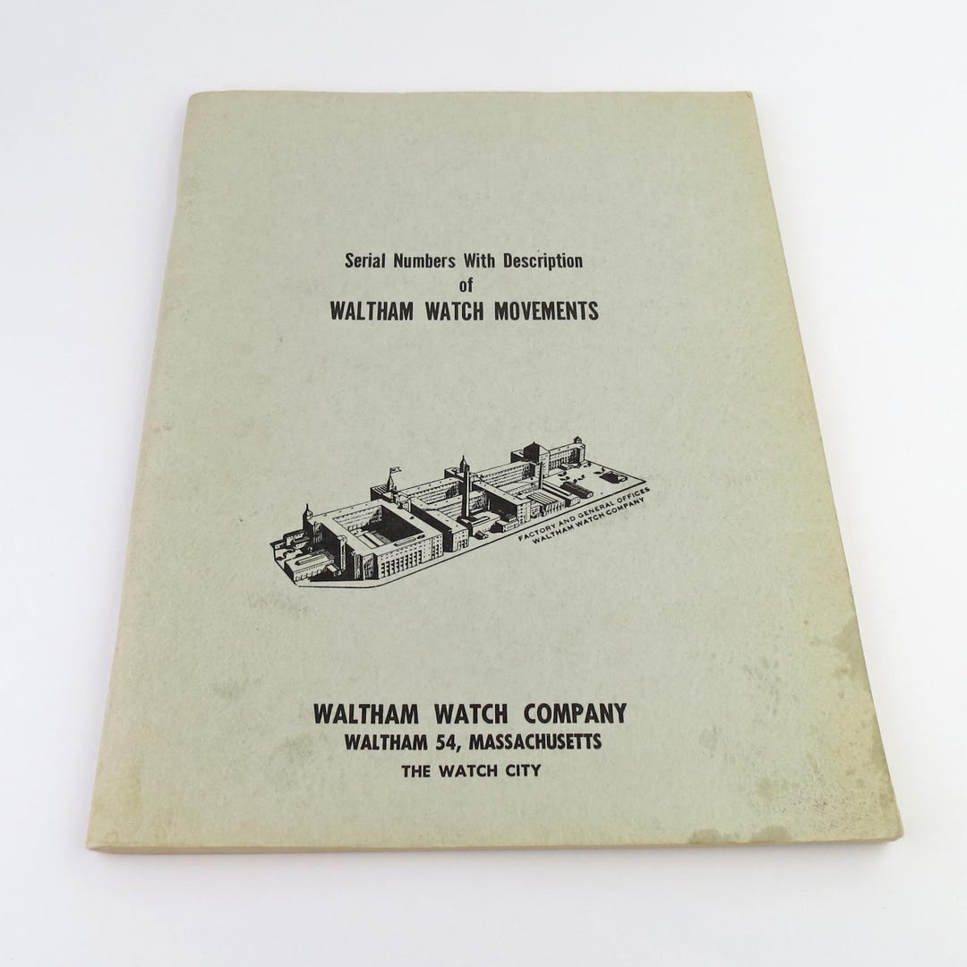 Vintage 1954 Waltham Watch Movement Serial Numbers Reference Guide by ...