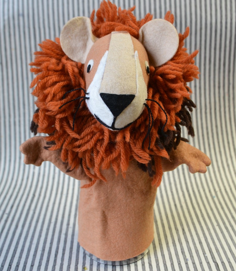 Vintage Felt Lion Hand Puppet With Yarn Mane | Etsy