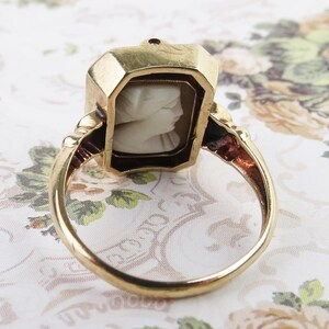 Reversible 1930s Art Deco 10k Yellow Gold Black Onyx Shell Cameo ...