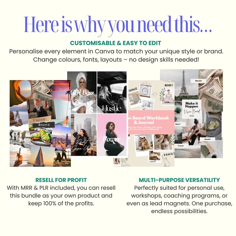 2026 Digital Vision Board Kit, Mood Board, Goal Setting, Manifestation ...