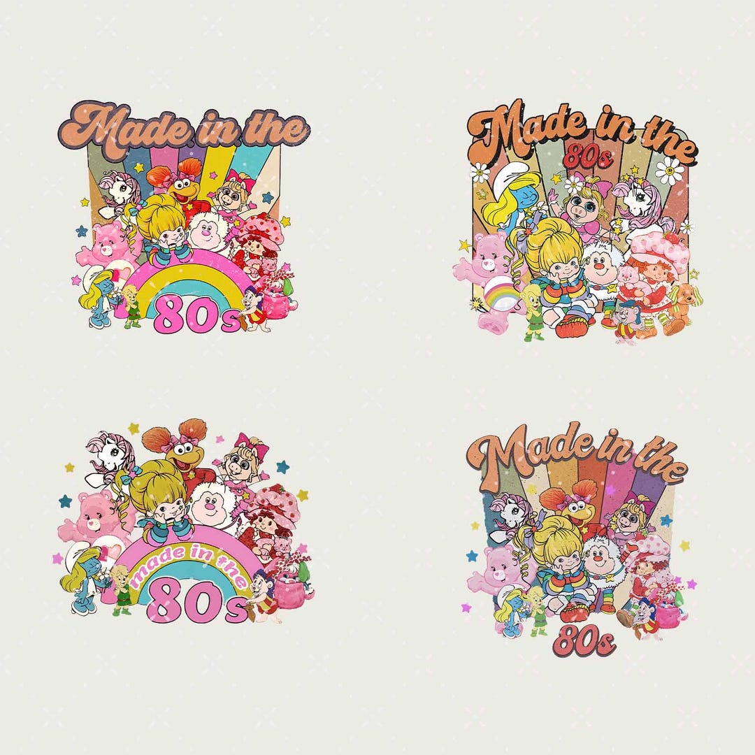 Made in the 80s Png, 80s Cartoon Friends Png, Retro Character Cartoon ...