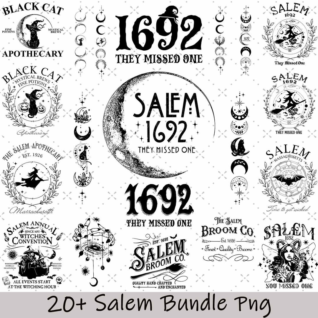 Salem Witch Png Bundle, 1692 Witch Png, They Missed One Png, Salem ...