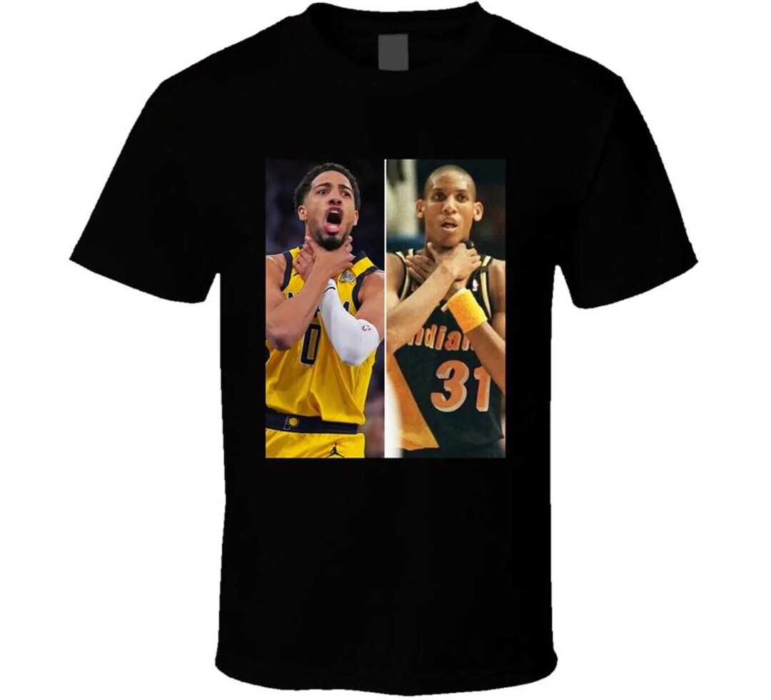 Tyrese Haliburton Reggie Miller Choke Gesture T Shirt - Etsy