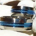 Matching Thin Blue Line Titanium Wedding Bands Frost Finish | Etsy