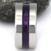Wide Purple Titanium Band Purple Ring Wedding Band - Etsy