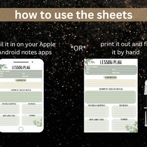 Light Green Lesson Plan Template: Printable School Planner (PDF, PNG ...