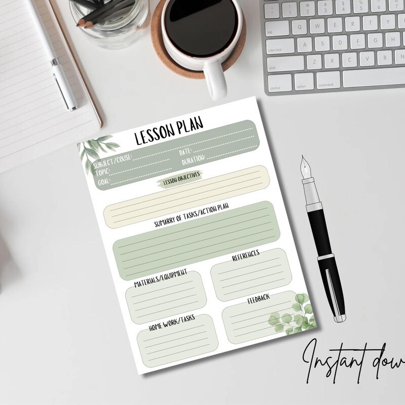 Daily Lesson Planner - Etsy