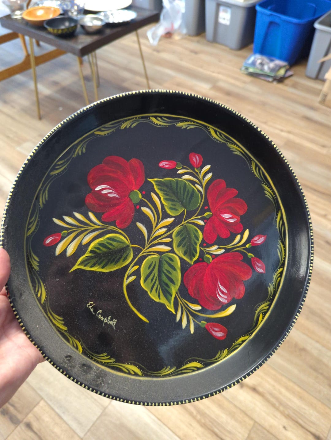 Hand-painted Decorative Metal Tray - Etsy